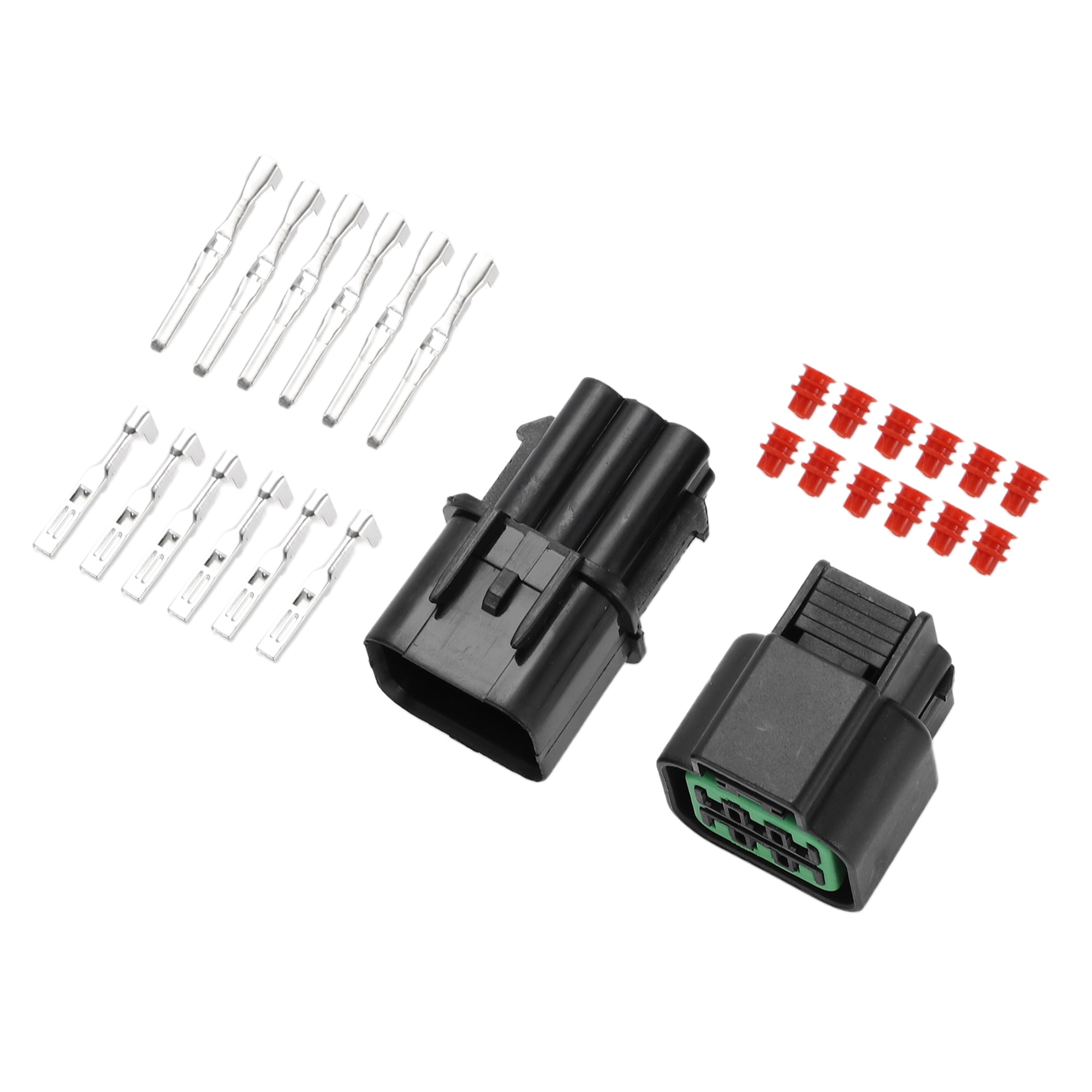 6 Pin Headlight Socket Connector Plug Male Female Wire Terminal for ...