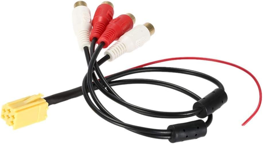 6 Pin ISO Aux Adapter, Mini, RCA, Auxiliary, Male to Female - Walmart.com