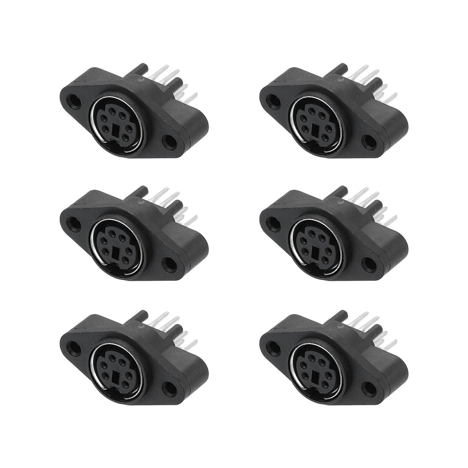 6-Pin Mini DIN Socket Female Jack Socket Connector Panel Mount,Pack of ...