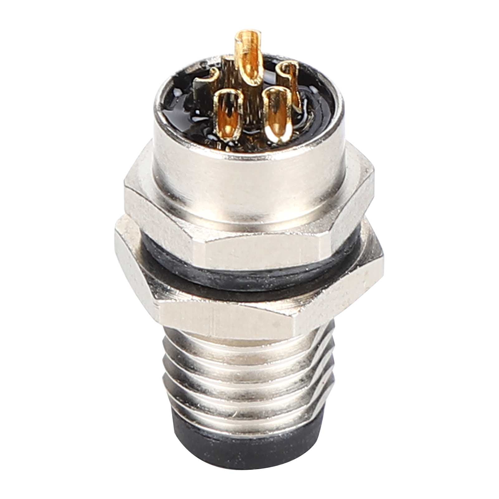 6-Pin Plug Connector IP67 Waterproof with Brass Nickel Plated Shell for ...