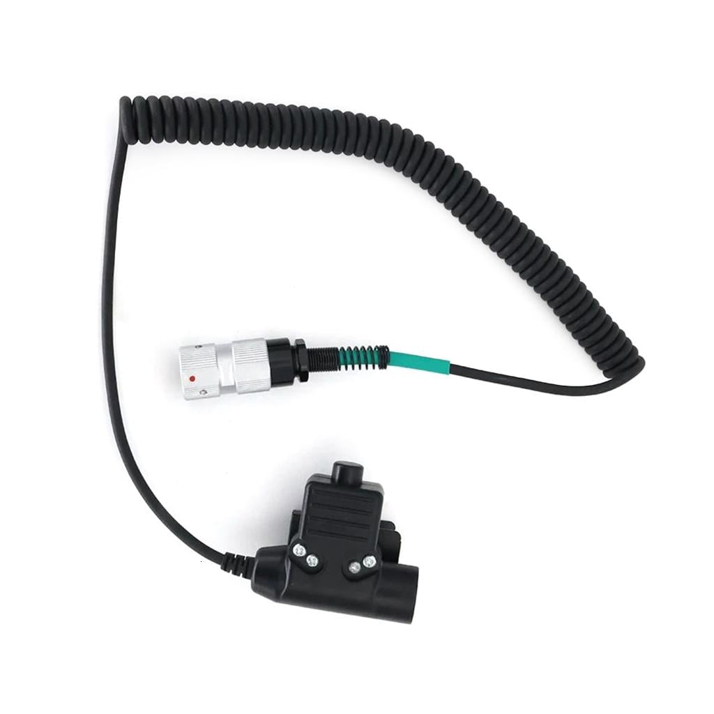 6 Pin Plug WalkieTalkie Headsets Adapters U94 PTT Cable for PRC152 Two ...