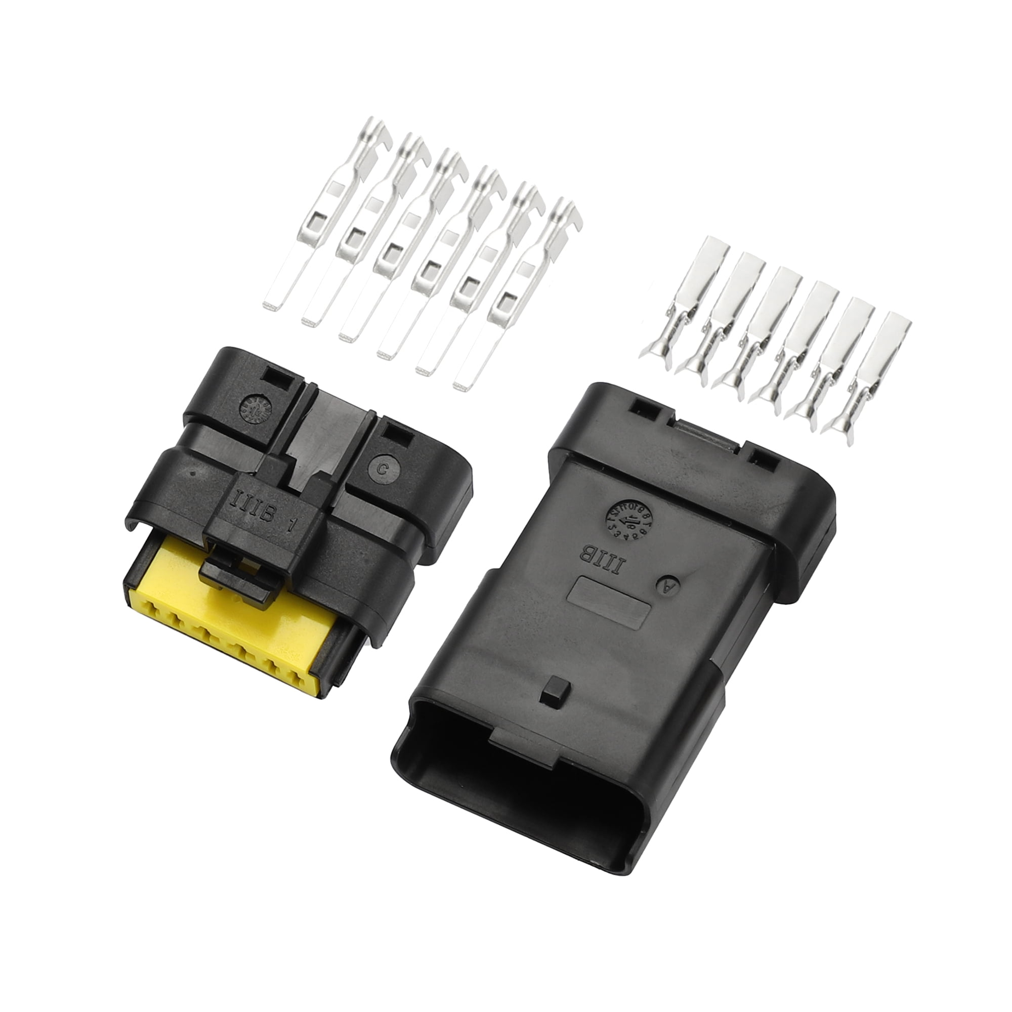 6 Pin Throttle Fuel Pump Connector Plug Waterproof Male Female Wire ...