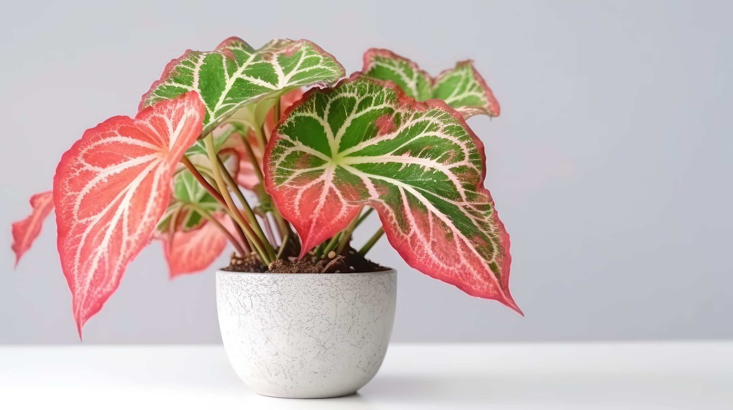 6 Pink Sky Caladium Bulbs for Planting - Perennial Hosta, Elephant Ears ...