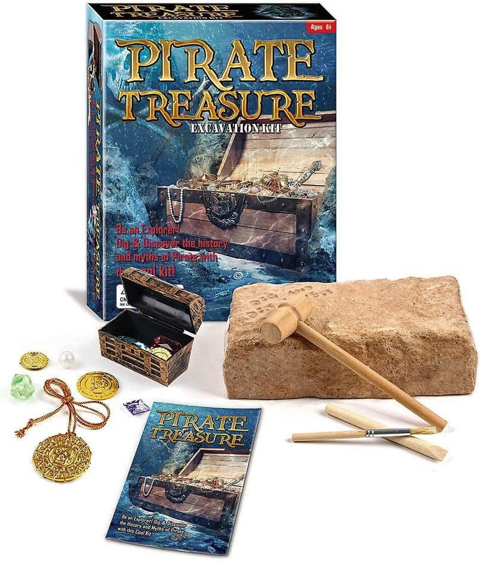 6" Pirate Treasure Chest Excavation Dig Kit - Be an Explorer! Dig ...
