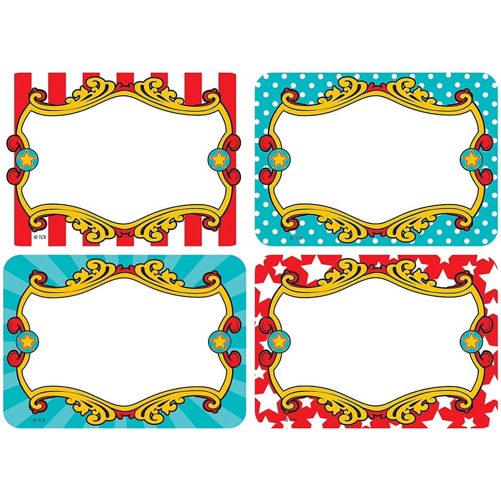 (6 Pk) Carnival Name Tags Labels Mutlipack - Walmart.com