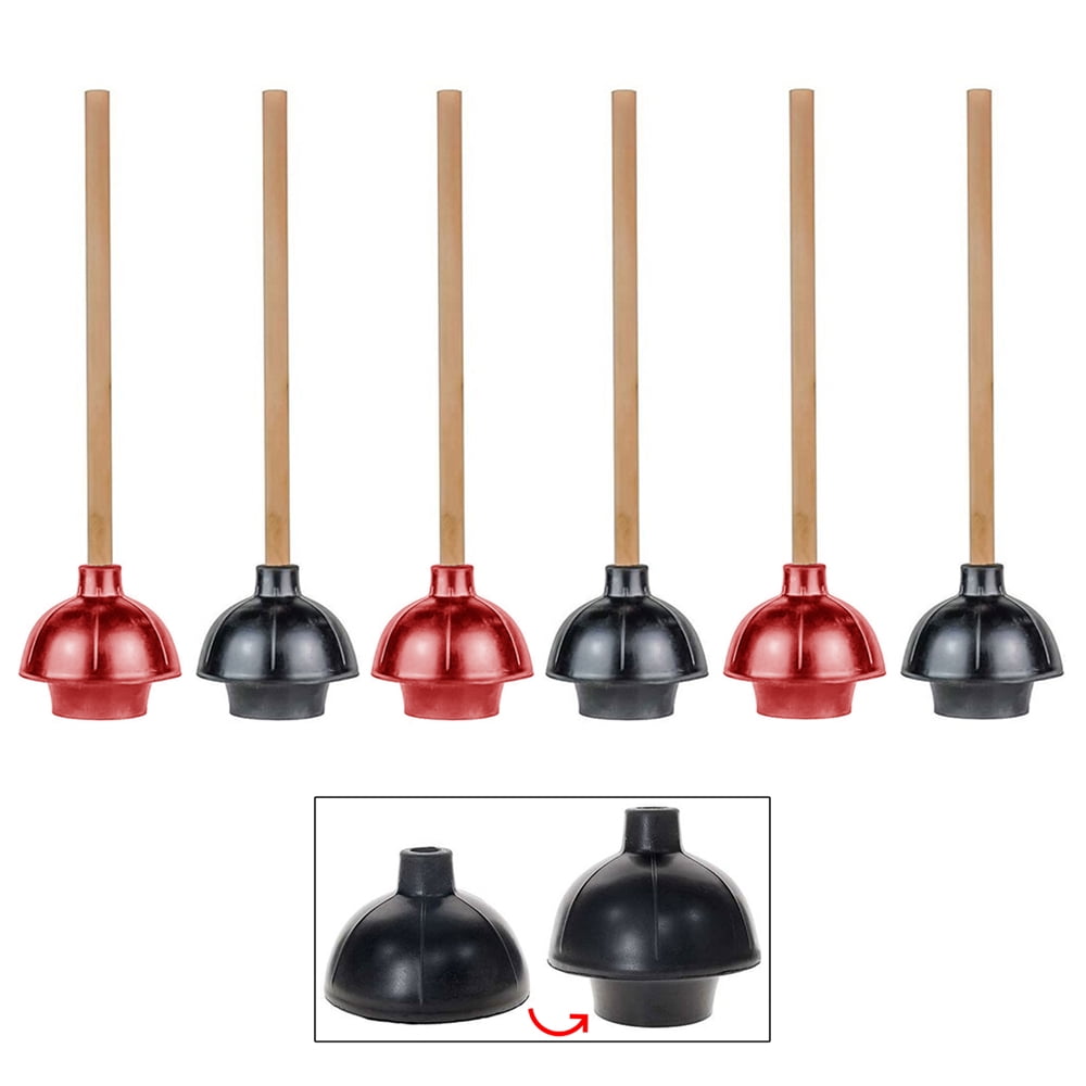 6 Pk Heavy Duty Professional Power Toilet Plunger Multi-Drain Pump ...