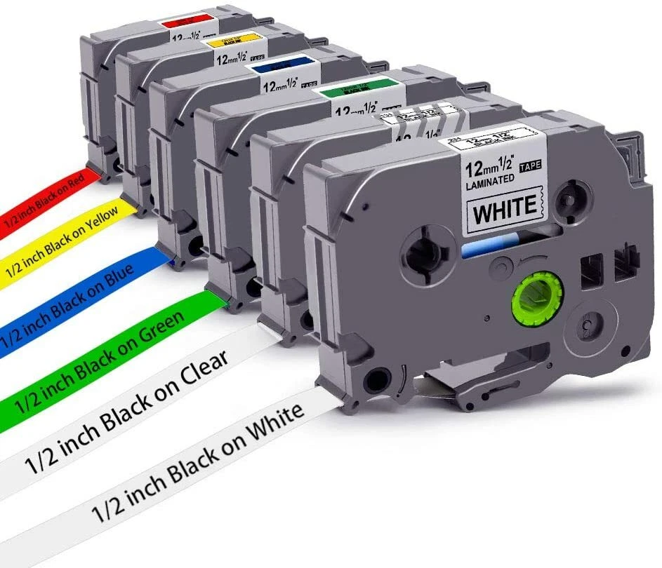 6 Pk Label Tape For Brother Tze-131 Tz-131 Tze-231 Pt-D210 Pt-1280 P ...