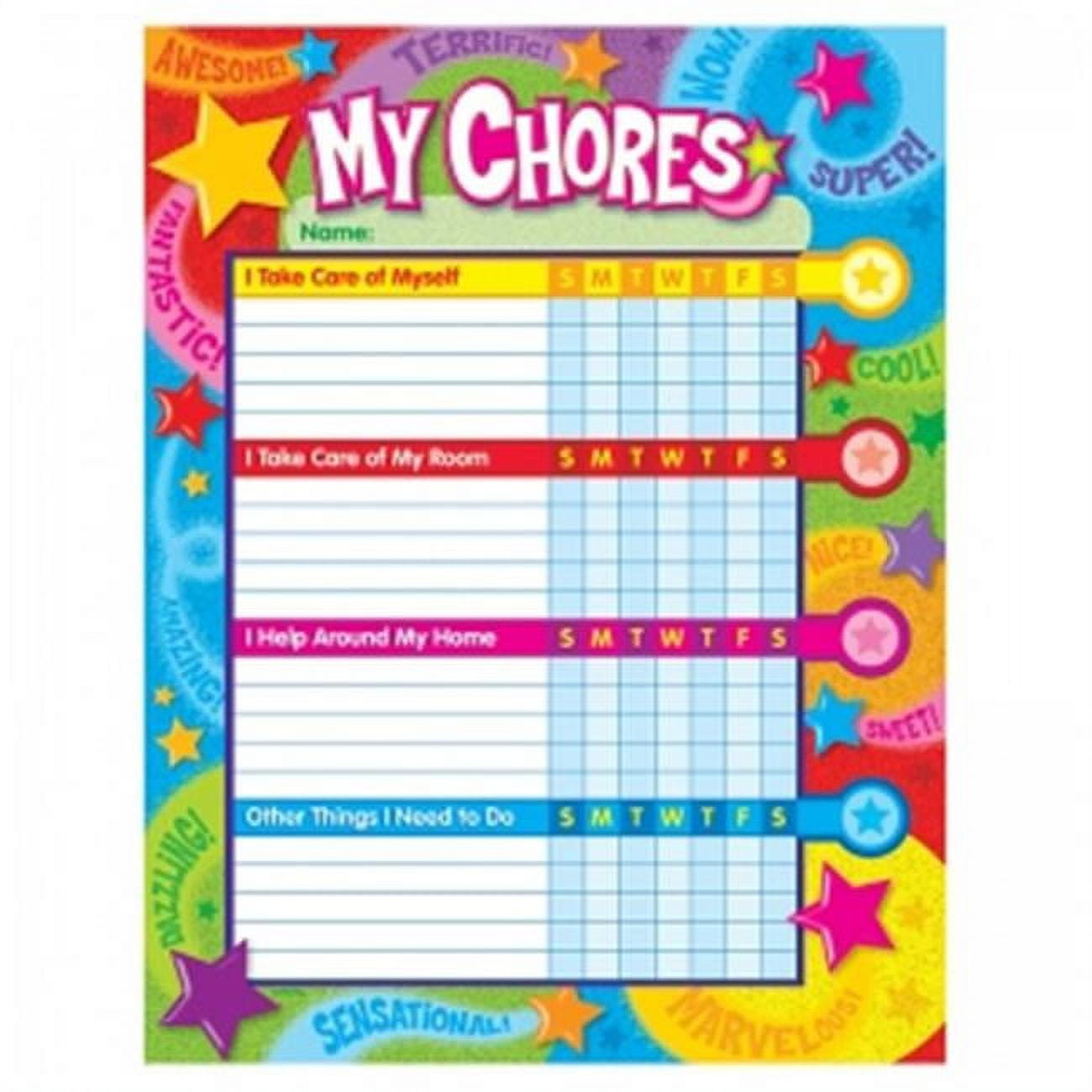 (6 Pk) Praise Words N Stars Progress Chart - Walmart.com
