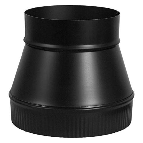 6" Plain x 8" Crimp 24 Gauge Black Pipe Increaser - Walmart.com