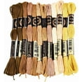 6-Ply Polyester Embroidery Floss Stitch Threads Segment Dyed Gradient ...