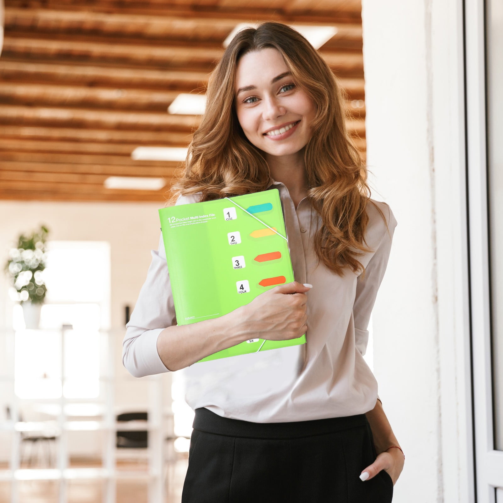 6 Pocket Expanding File Folder with Rainbow Tab, File Folders A4 Size ...