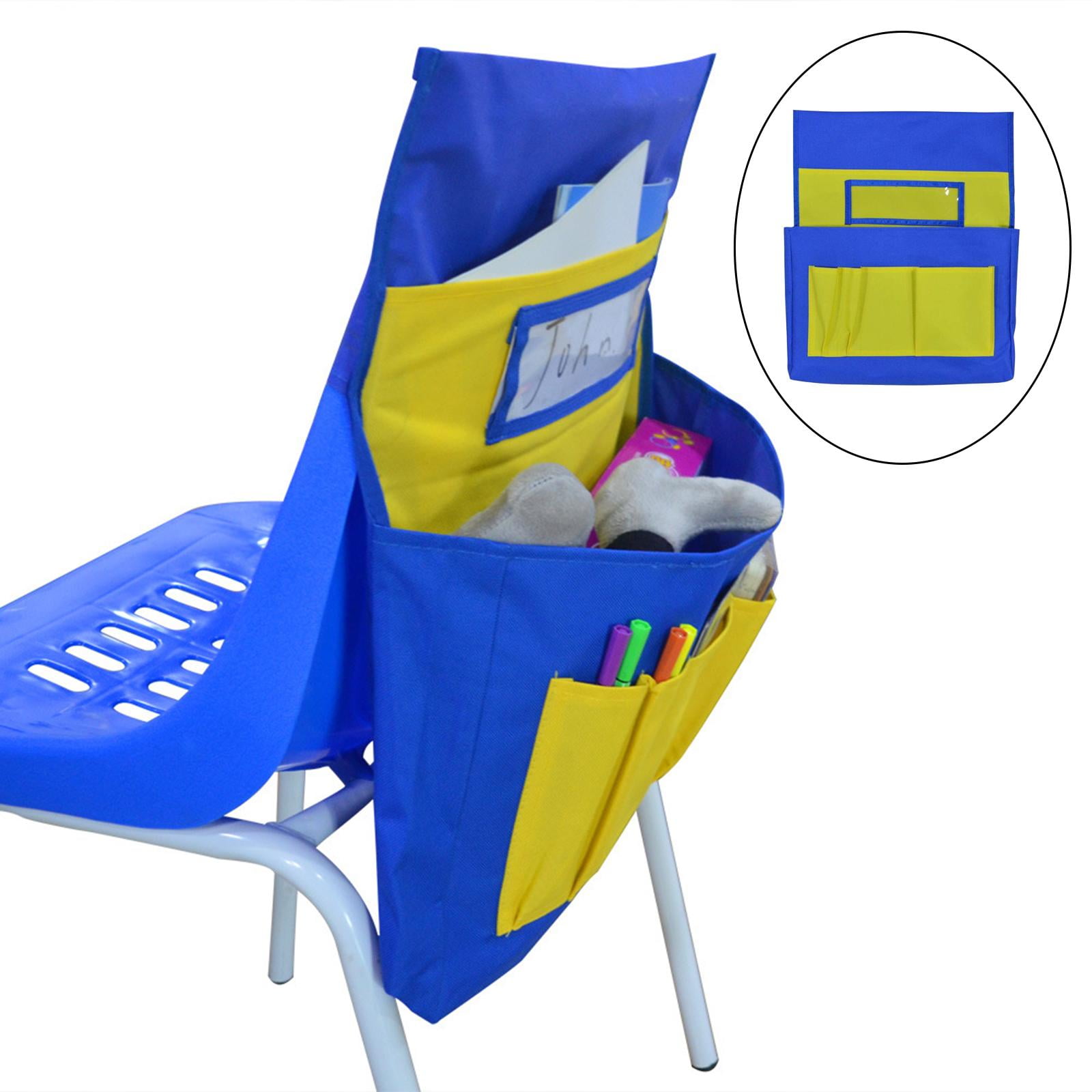 School Student Classroom Pouches: 6 Pockets Desk Chair Seat Back ...