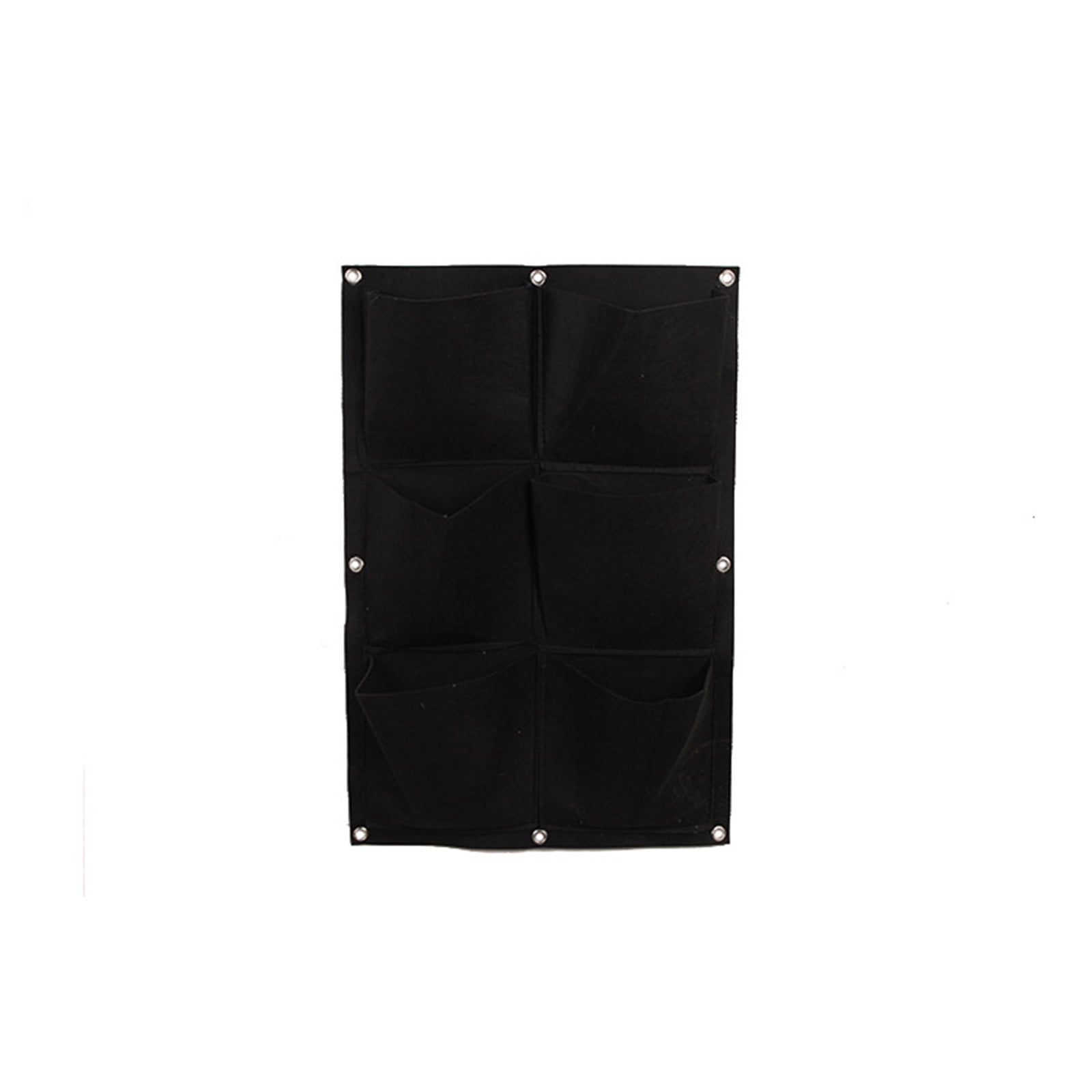 6 Pockets Hanging Planter Bags, Hanging Vertical Wall Mounted Plant ...