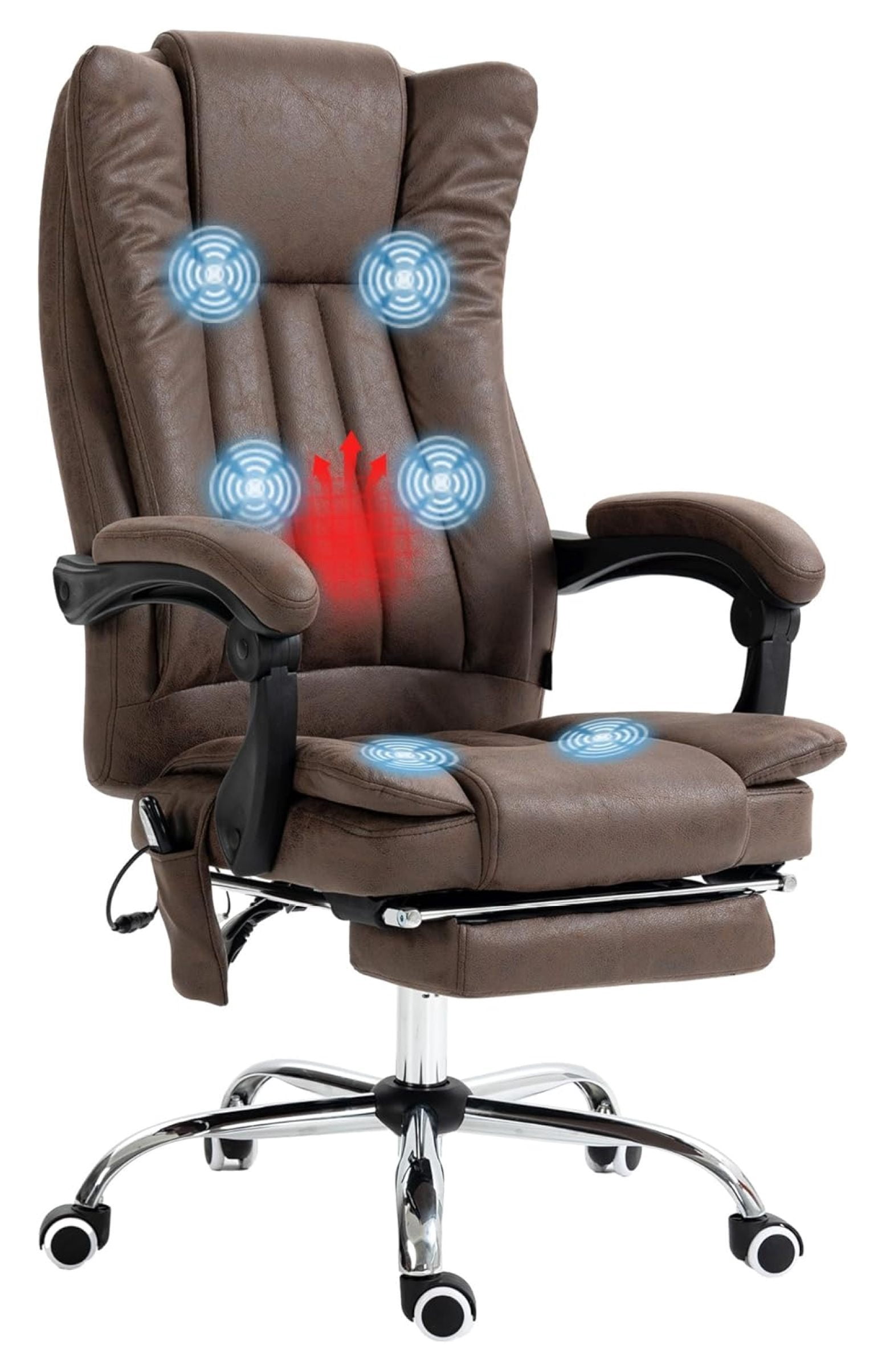 6 Point Vibration Massage Office Chair, High Back Computer Chair with ...