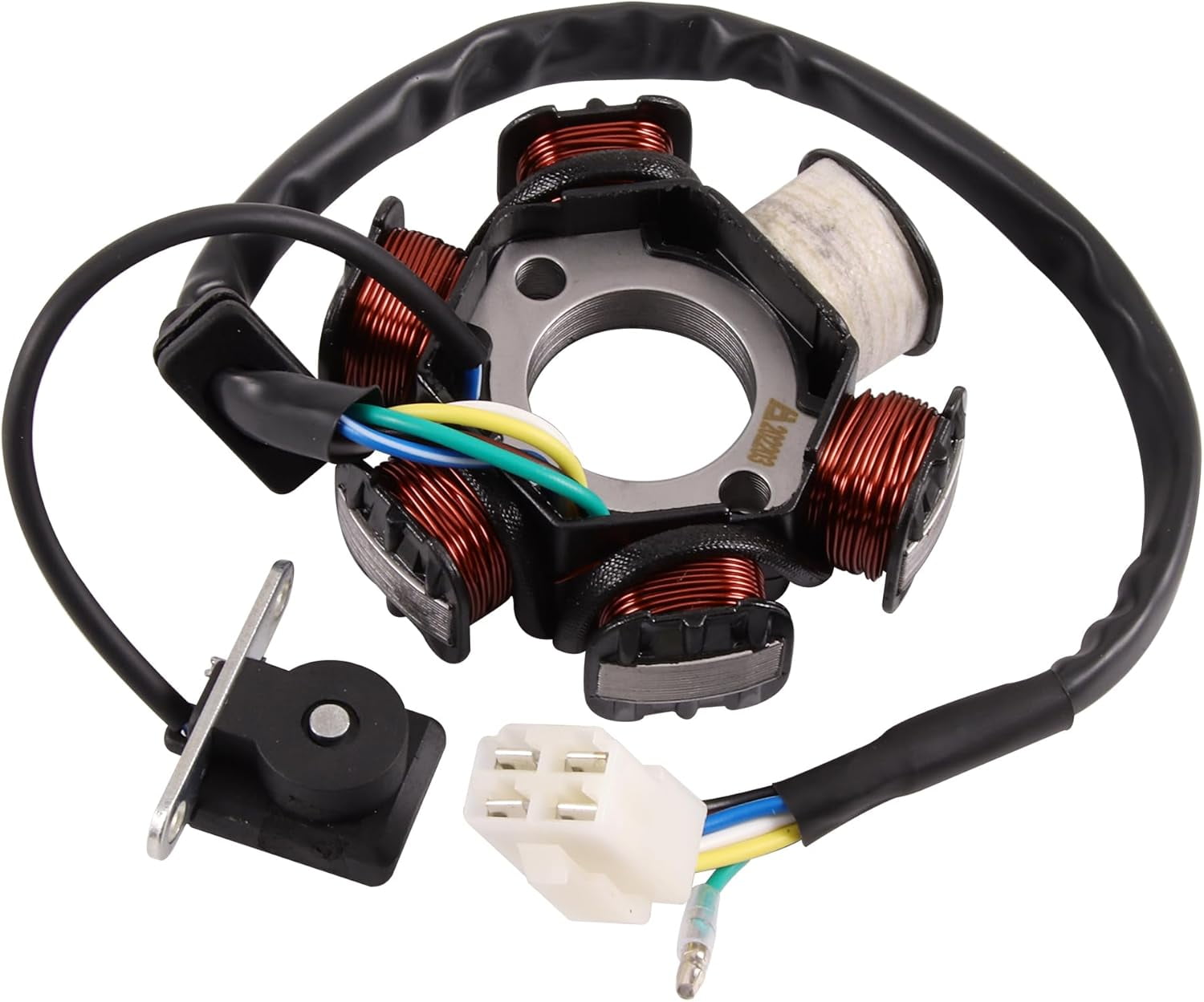 6 Pole Coil 5 Wires Female Plug AC Half-Wave Ignition Magneto Stator ...