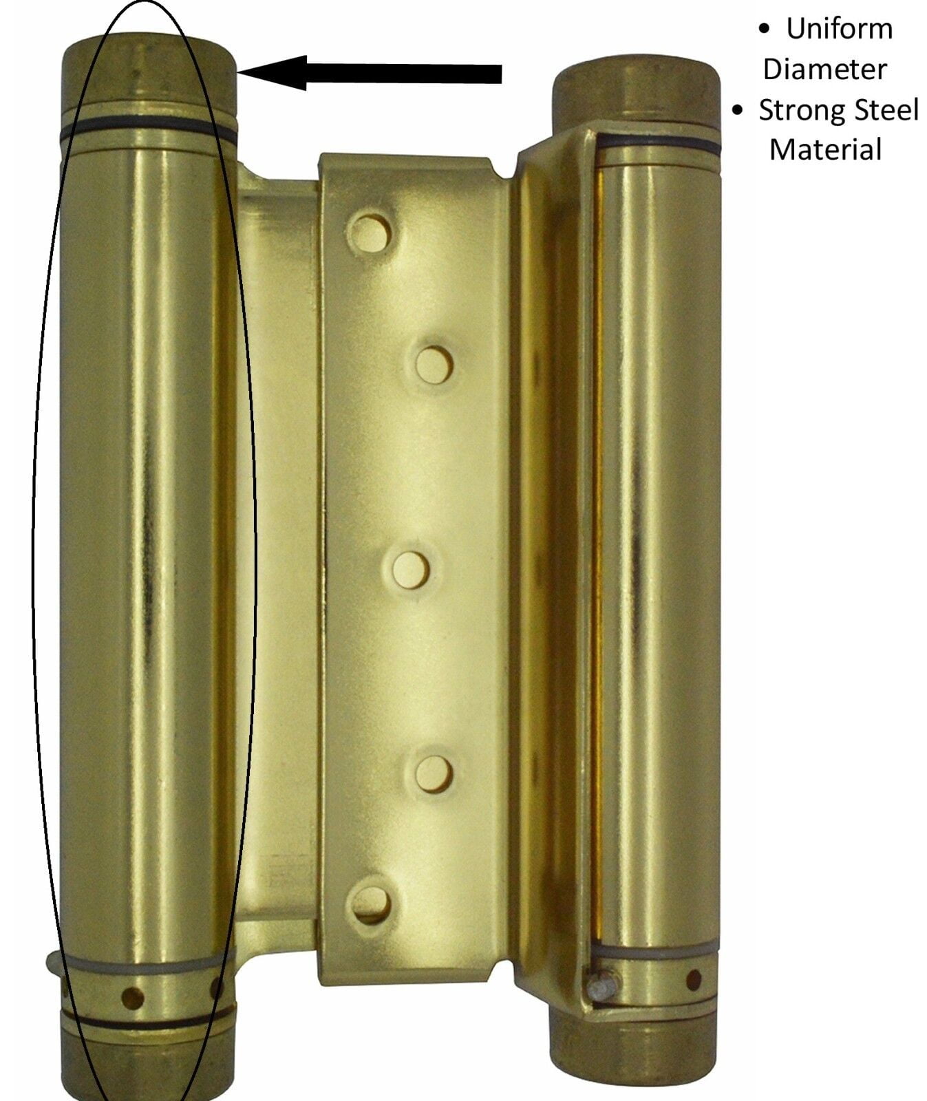 6" Polished Brass Double Acting Spring Hinge -Cafe / Saloon Bar ...