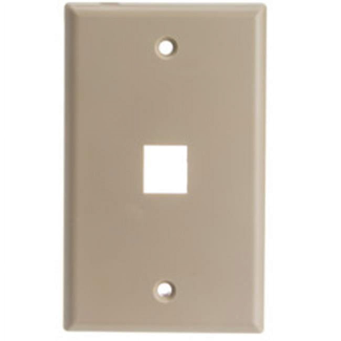 6 Port Keystone Wall Plate, Single Gang - Beige - Walmart.com