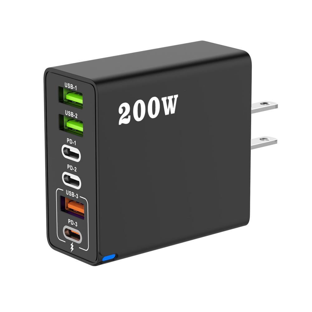 6-Port Multi-USB Fast Charger for Digital Devices with Full-Protocol ...