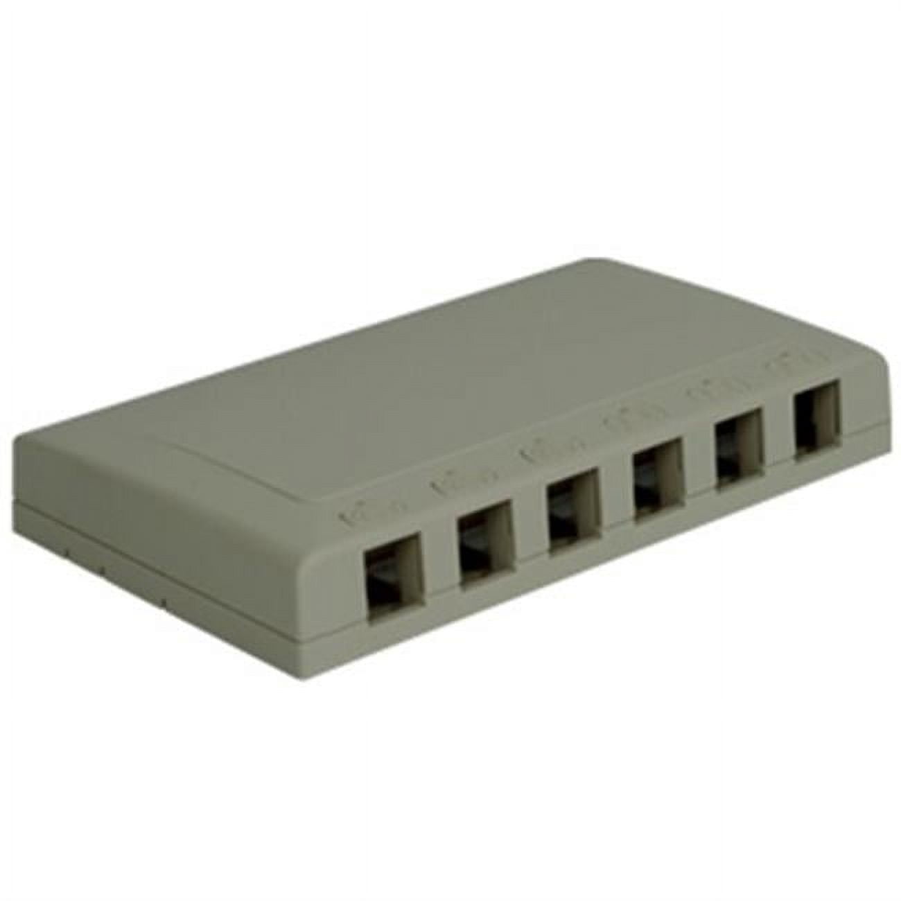 6 Port Surface Mount Box With Station ID - Gray - Walmart.com