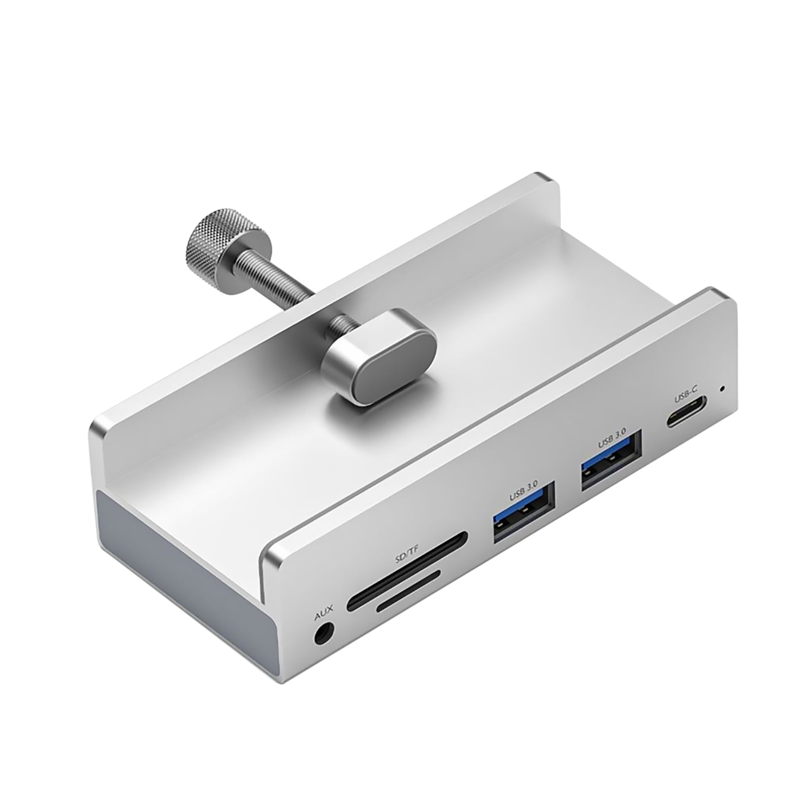6-Port USB 3.0 Hub Clamp Adapter Aluminum USB Splitter for iMac/Laptop ...