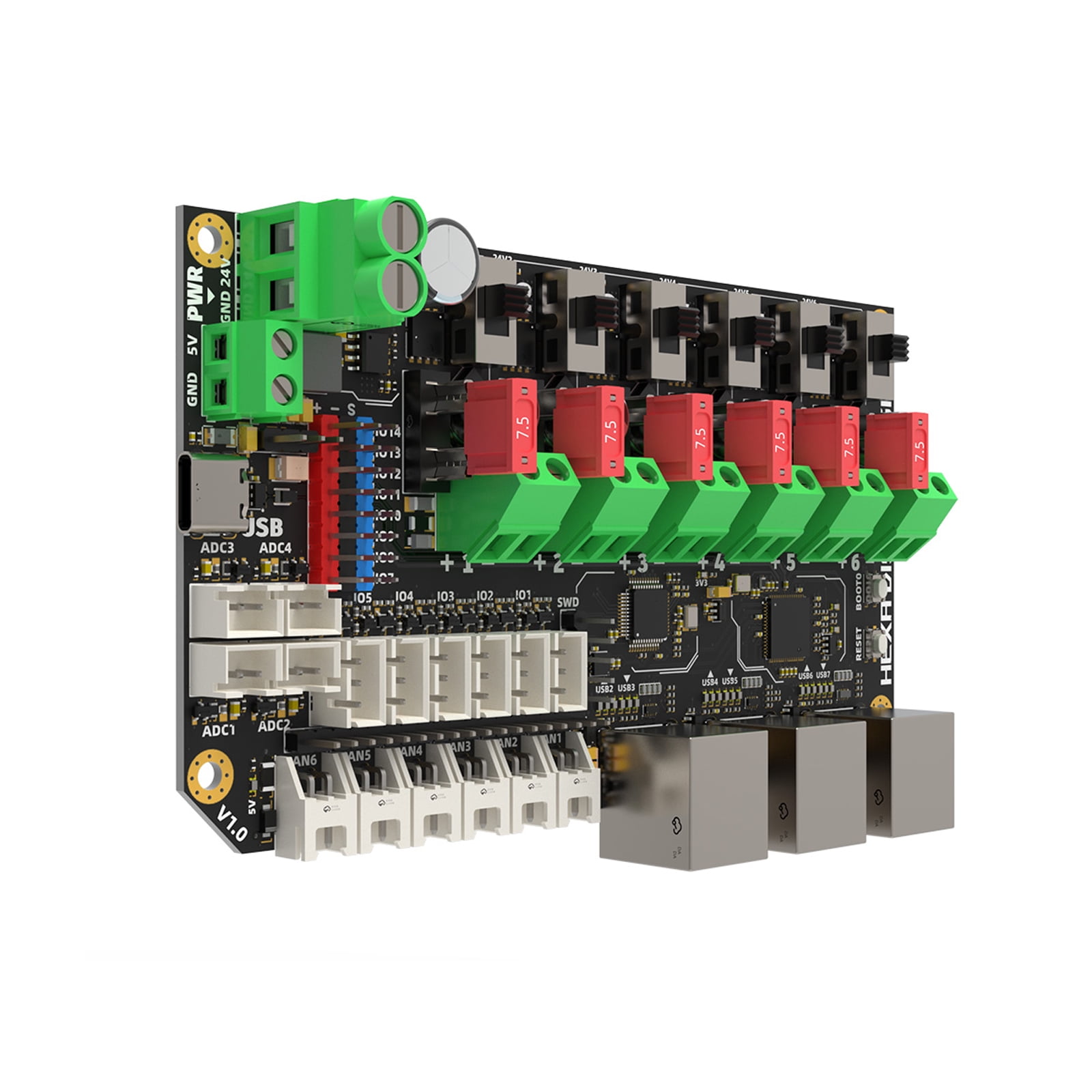 6 Port USB Control Hexa Distro Fusions Board For Printers With 24V ...