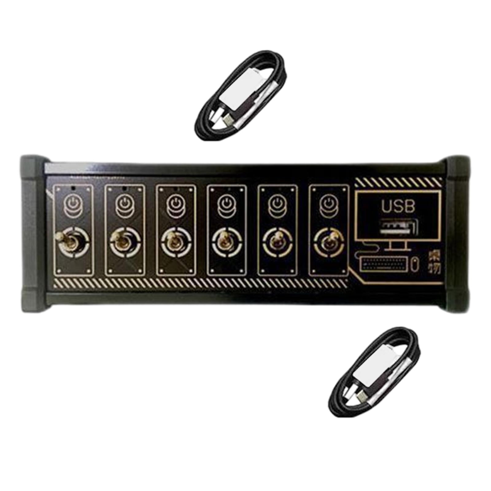 6 Port USB Hub Laptop with Individual Control Switches Docking Station ...