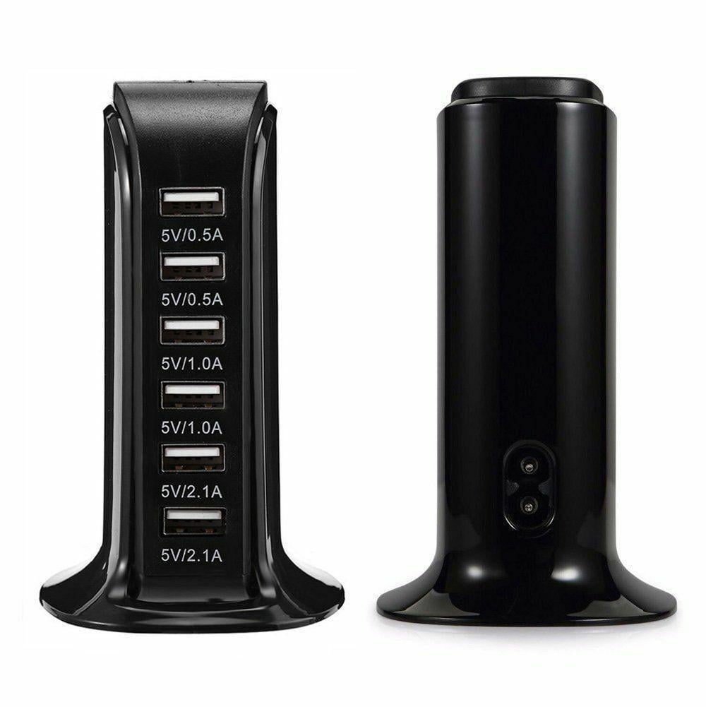 Walmart 6-Port USB Hub Tower - Multipurpose Desktop Charging Station ...