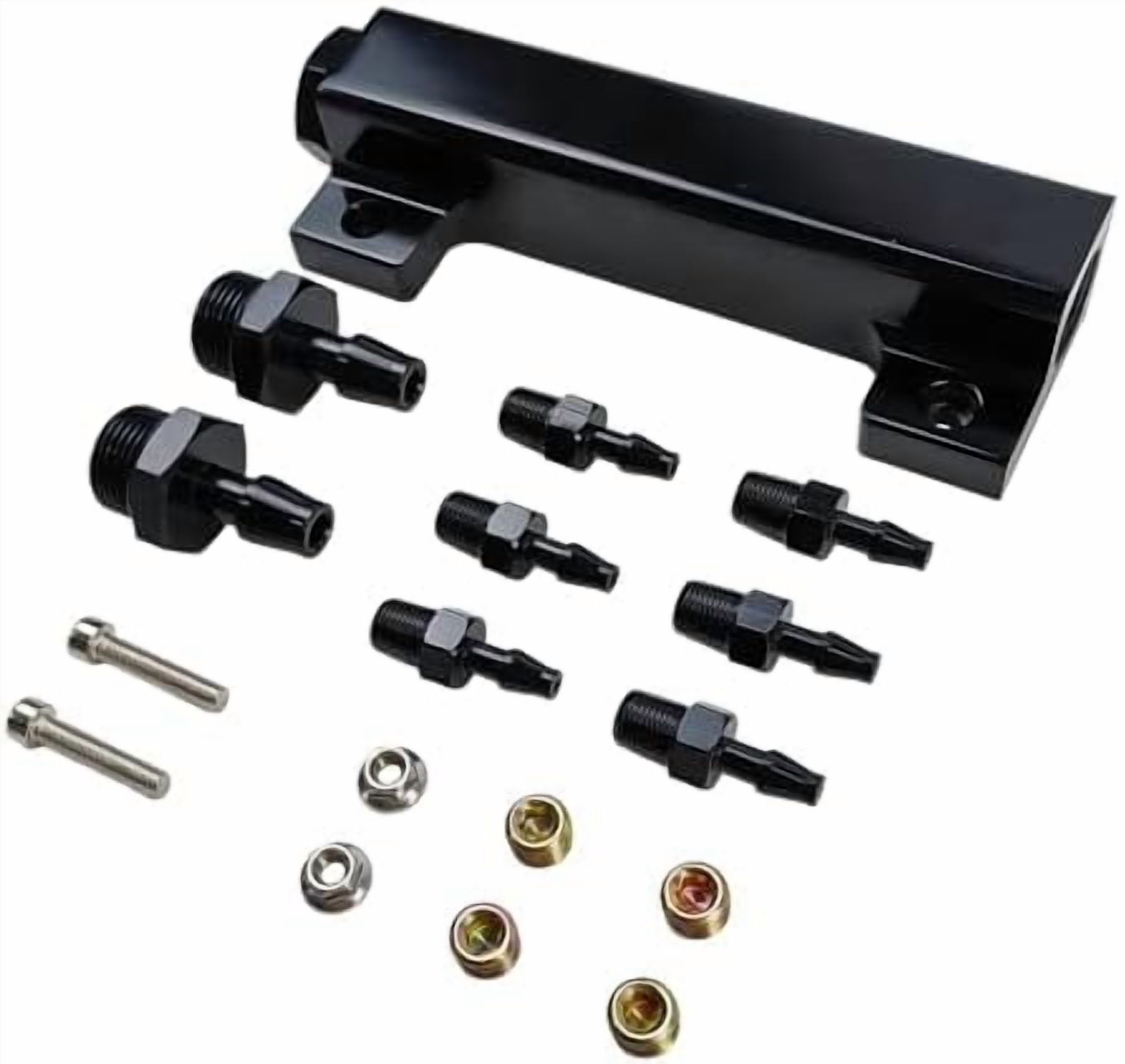 6 Port Vacuum Block Intake Manifold Kit Intake Fuel Wastegate Turbo ...