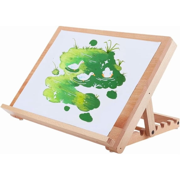 6-Position Tabletop Painting Easel Wood Drawing Board Stand Foldable ...