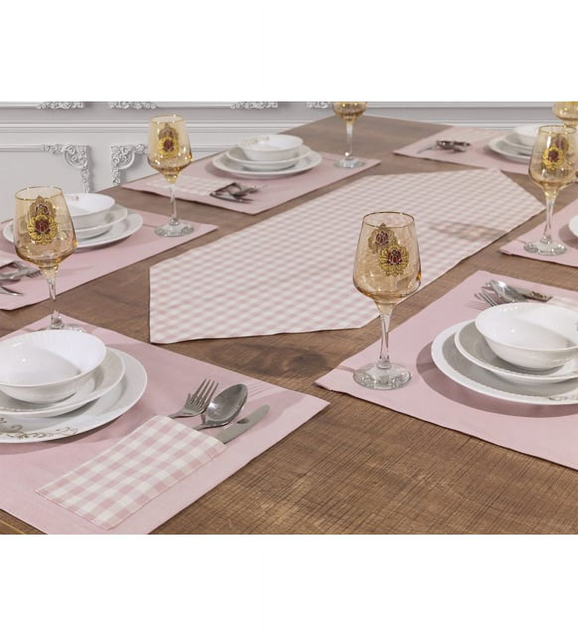 6 -Powder Supla Set American Service Supla and Runner Set for 6 people ...