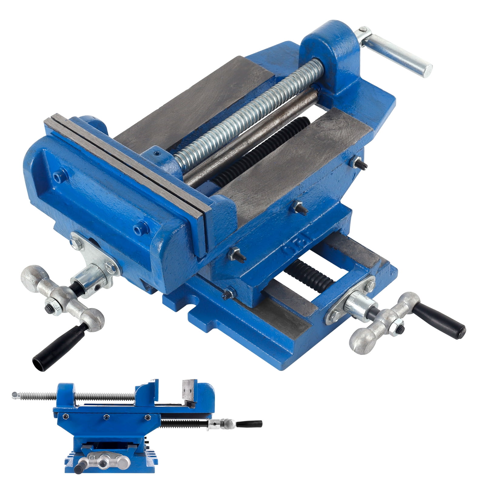 6" Precision Cross Slide Vise, Cast Iron Build, Workpiece Protection ...