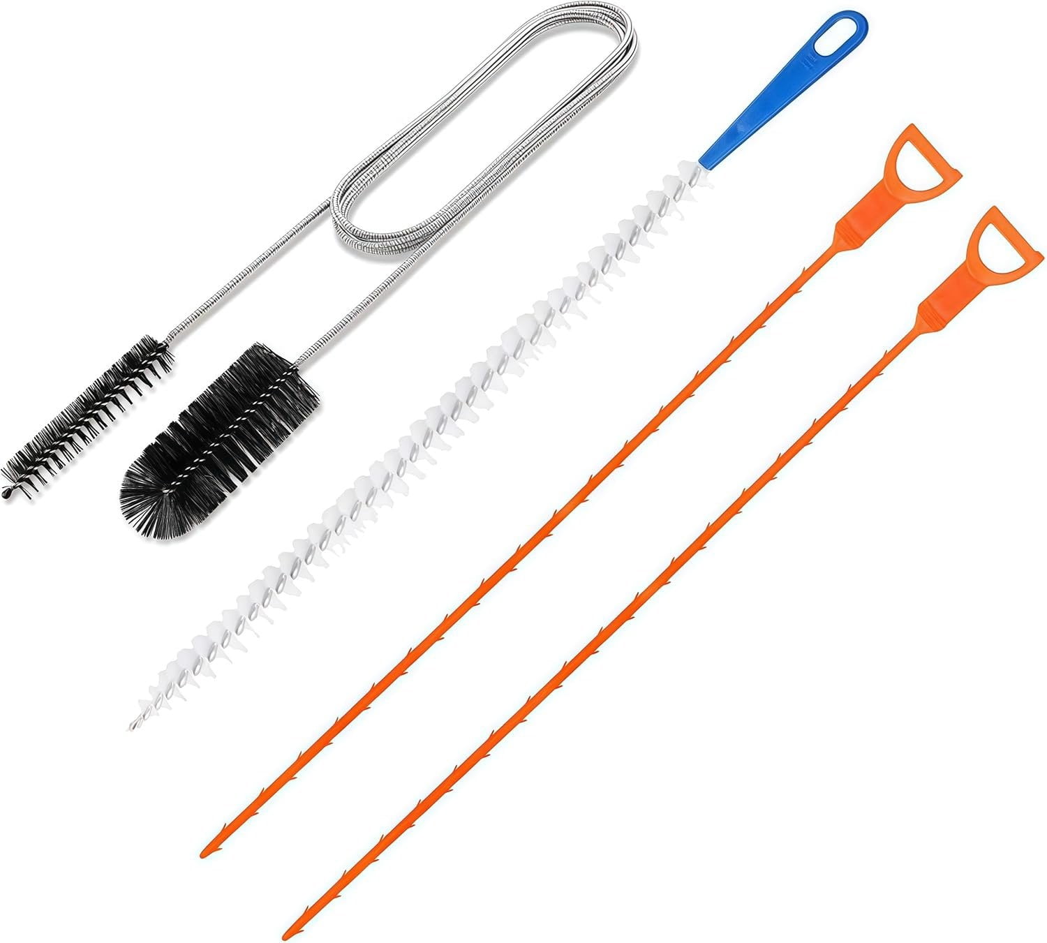 6- Professional Drain Snake Cleaning Kit - Heavy Duty Clog Remover Tool ...