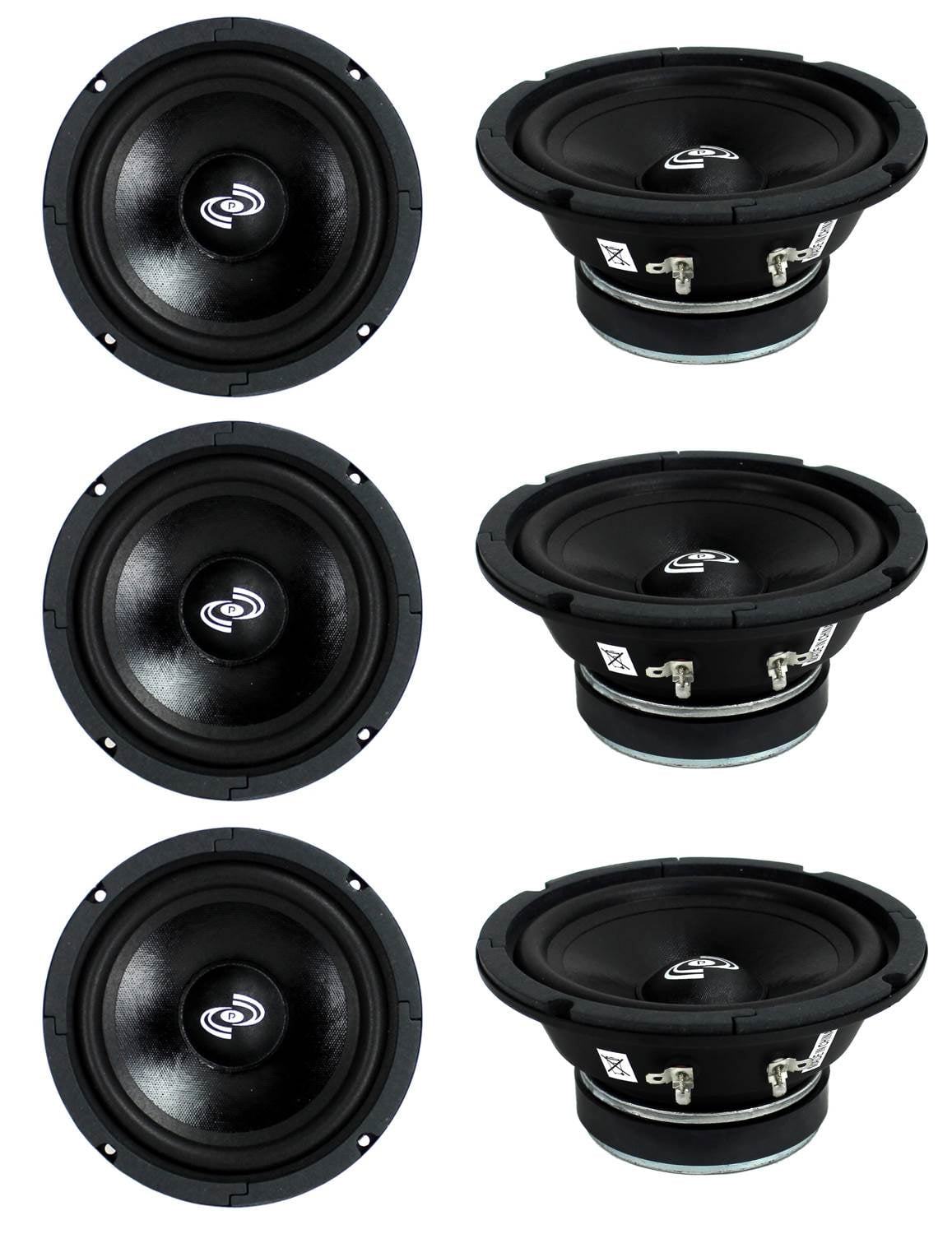 6) Pyle PDMR6 MidRange 6.5" 1800W Car Mid Bass Mid Range Woofers Audio ...