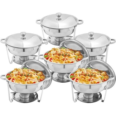 8 QT Chafing Dishes, 4 Pack Premium Stainless Steel Complete Set ...