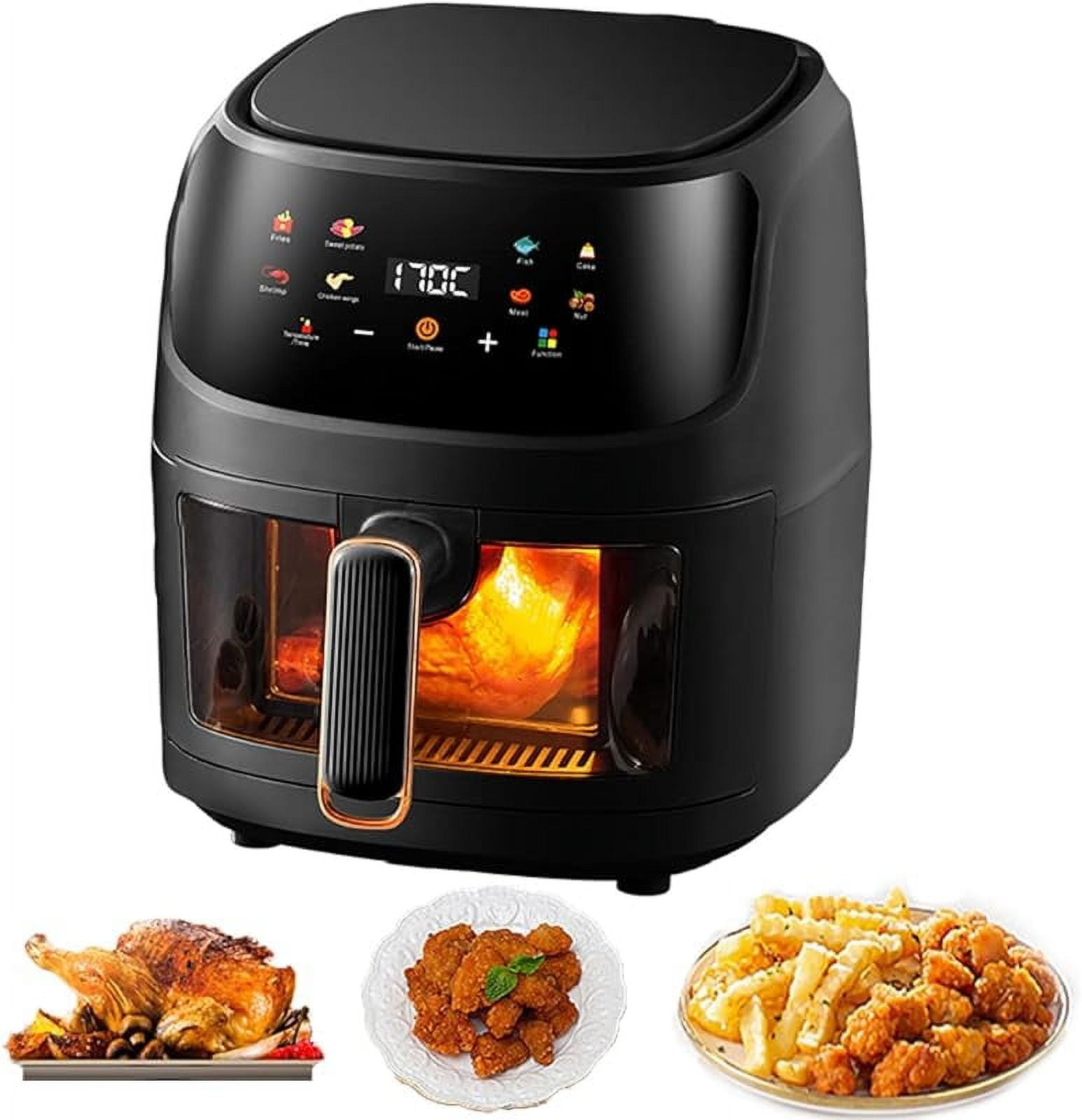 6 QT Air Fryer Oven,8-in-1 Air Fryers with Led Digital Touchscreen,with ...