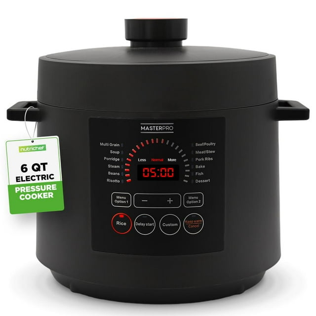 6 QT Electric Pressure Cooker - 9 Function Digital Countertop with ...