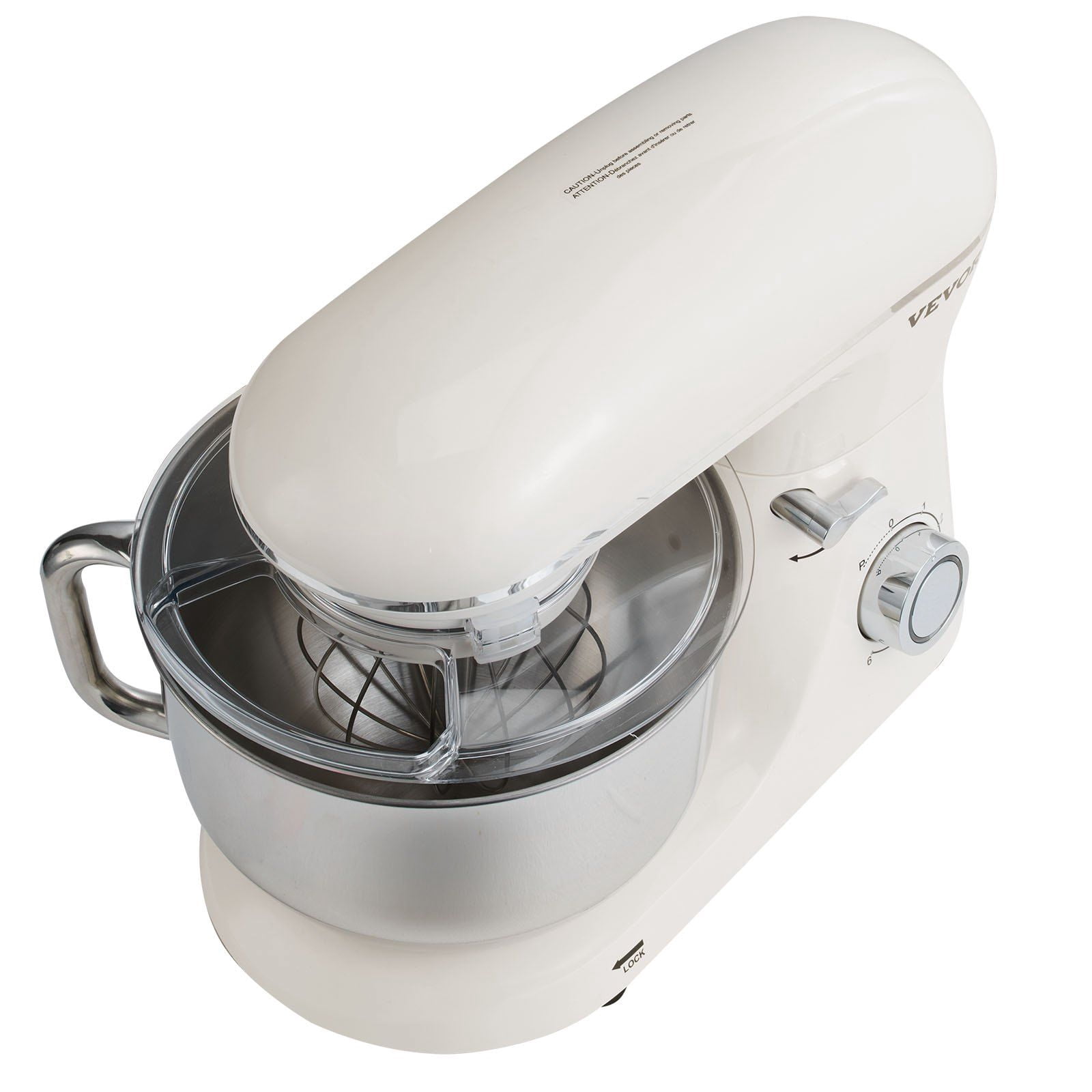 6 QT Tilt-Head Stand Mixer with 660W Motor, 6 Speeds - Includes Dough ...