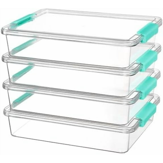 6 Qt Plastic Storage Bins with Lids, Clear Sensory Bins, Arts Crafts ...