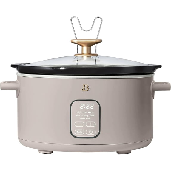 6 Qt Programmable Slow Cooker - 5 Preset Cooking Functions Digital ...