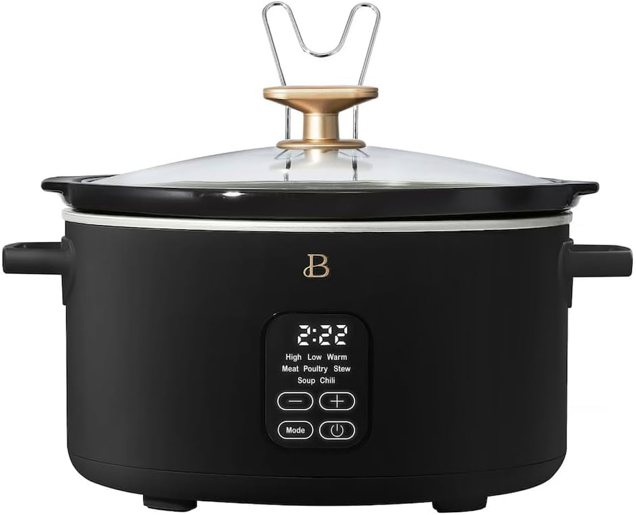 6 Qt Programmable Slow Cooker - 5 Preset Cooking Functions, Digital ...