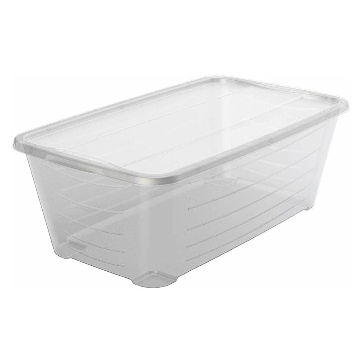 6 Qt Rectangular Clear Plastic Protective Storage Shoe Box, 24 Pack ...