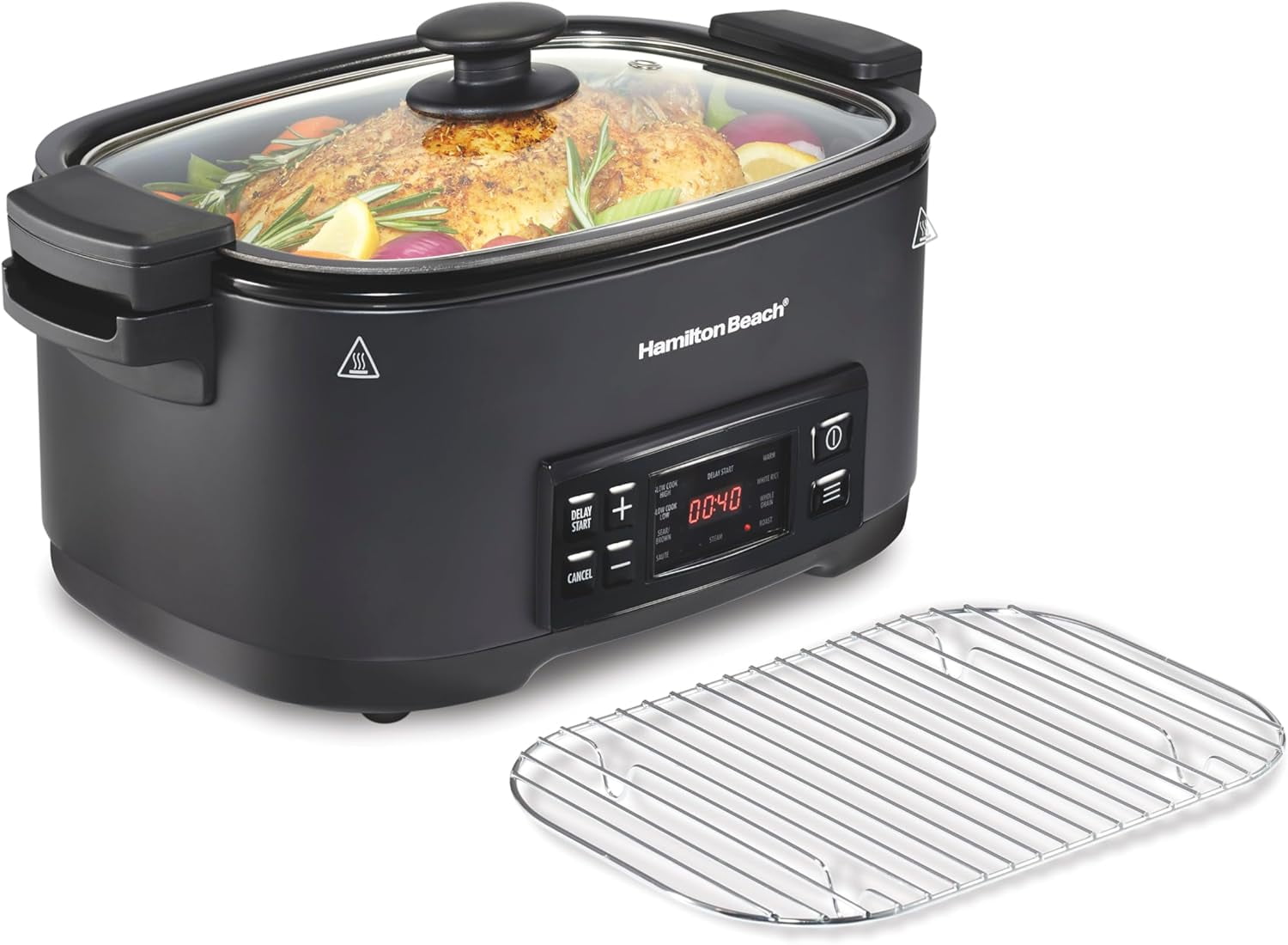 6 Quart 9-in-1 Programmable Slow Cooker with Sear, Browning, Rice ...