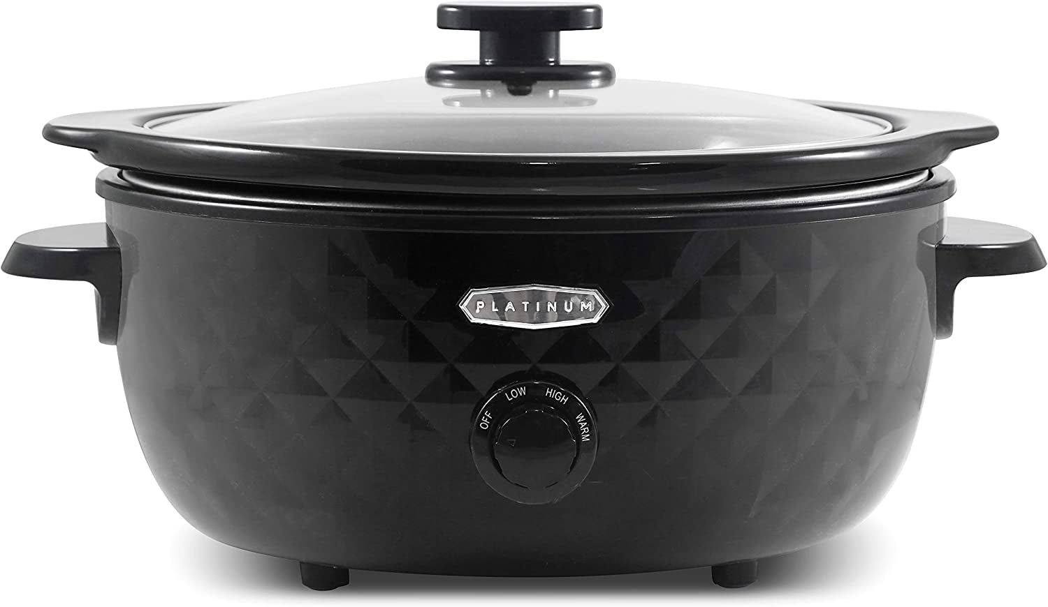 6 Quart Diamond Pattern Slow Cooker, Removable, Dishwasher-Safe ...