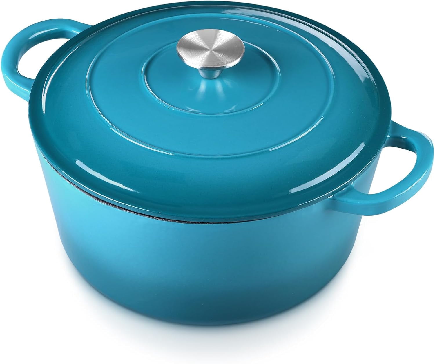 6 Quart Dutch Oven, Enameled Cast Iron Pot with Lid, Nonstick Round ...
