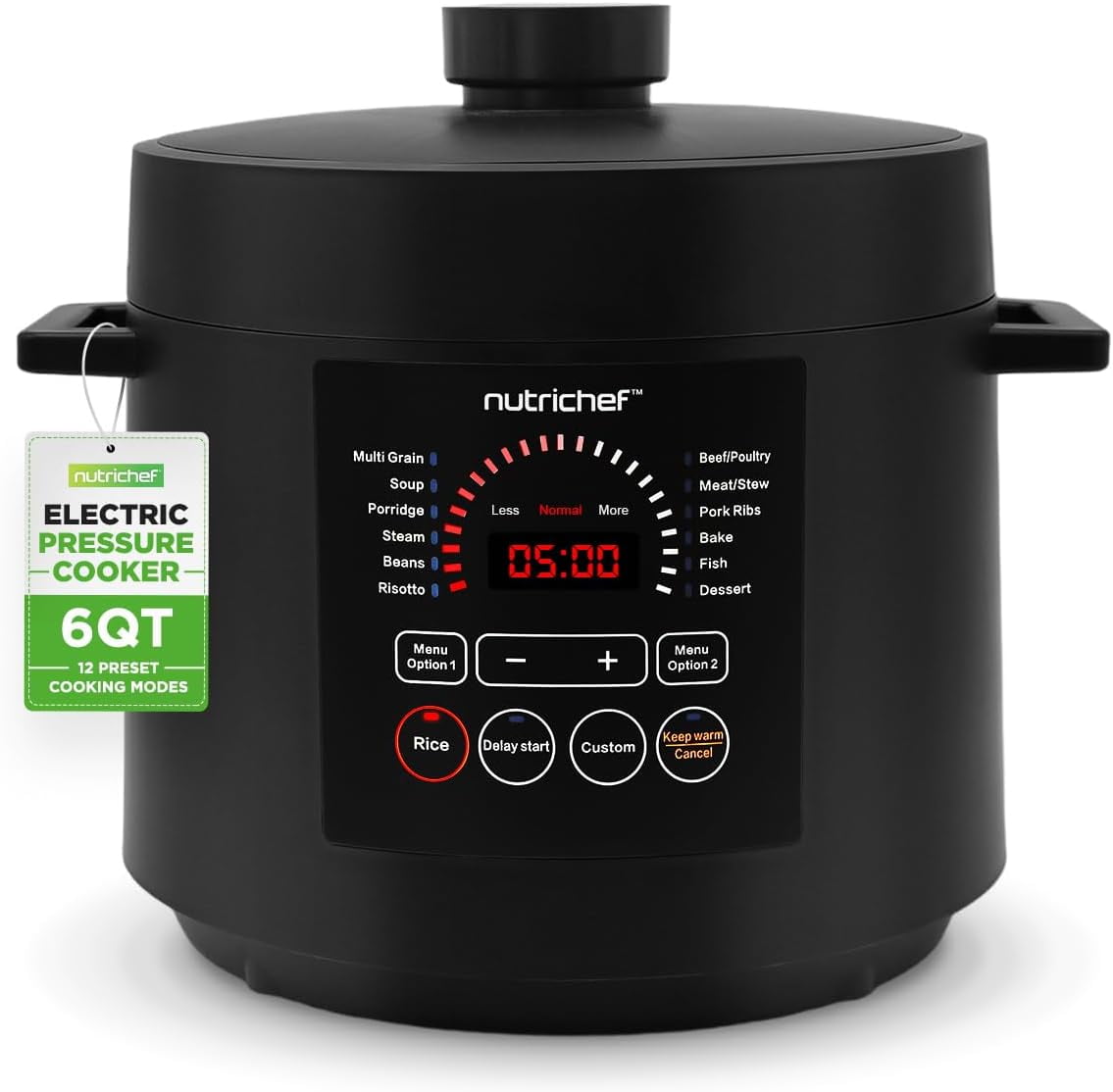 6 Quart Electric Pressure Cooker | 9-in-1 Digital Countertop Model with ...