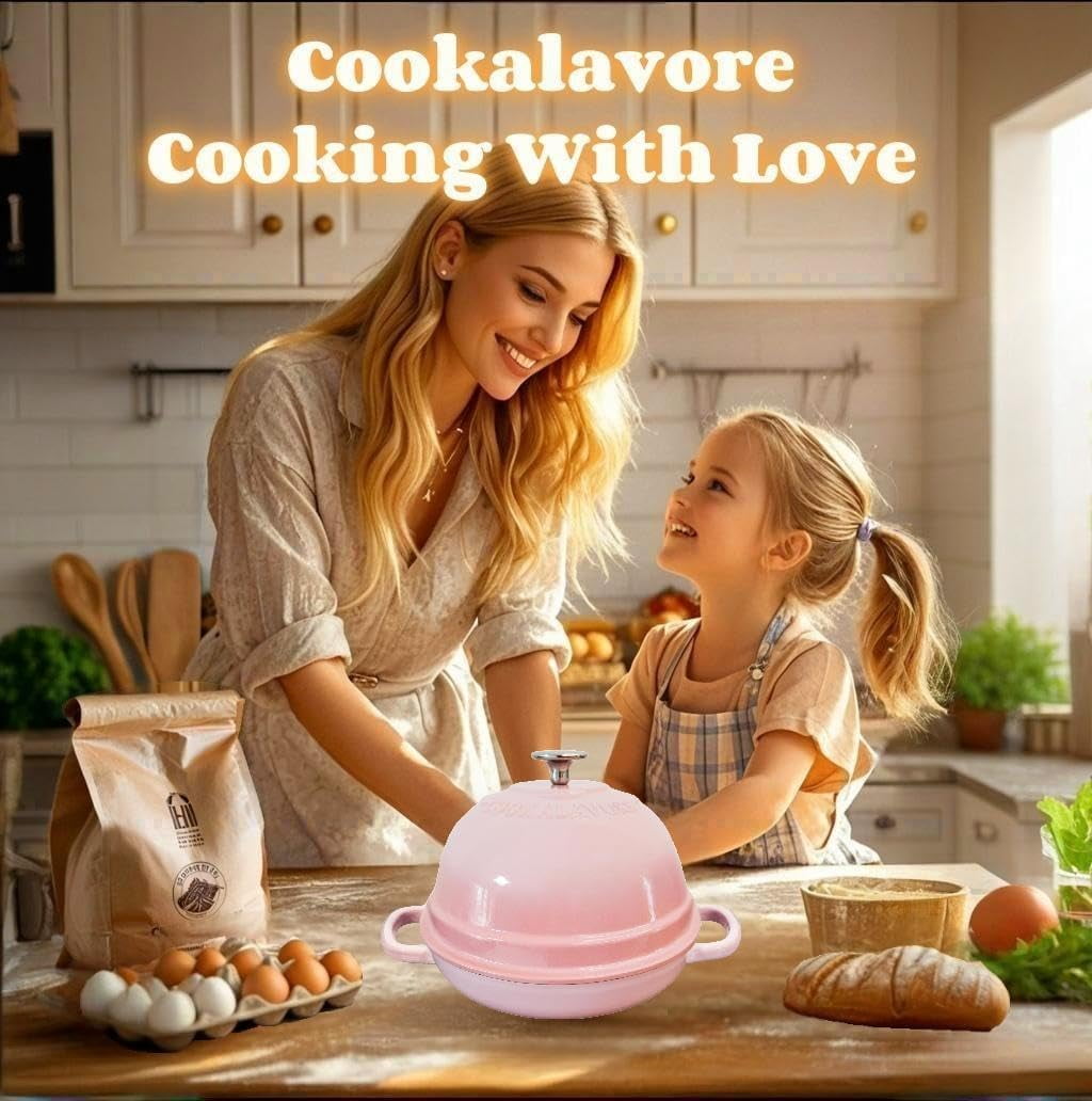 6 Quart Enamel Bread Oven with Lid, Pink (6QT) - Walmart.com