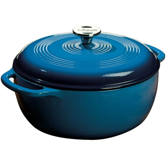 6 Quart Enameled Cast Iron Dutch Oven with Lid – Dual Handles – Oven ...
