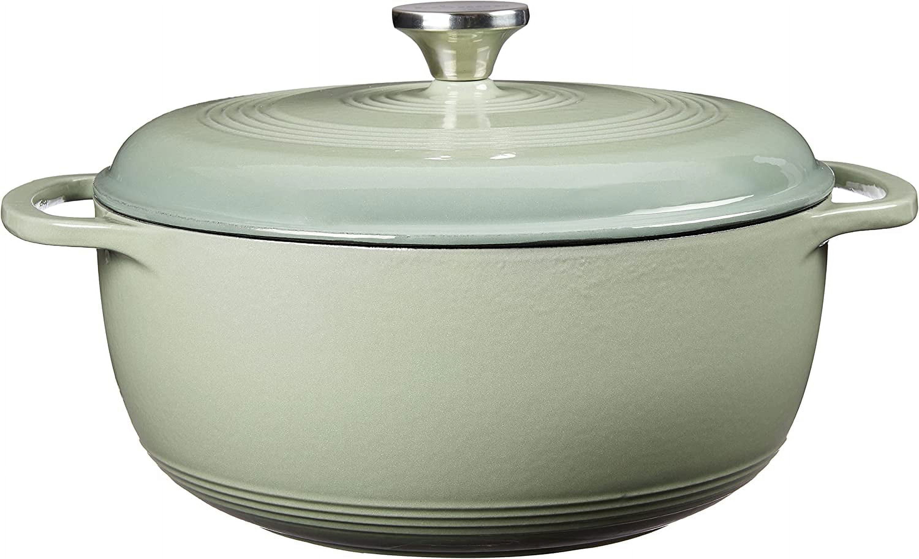 6 Quart Enameled Cast Iron Dutch Oven with Lid – Dual Handles – Oven Safe up to 500° F or on ...