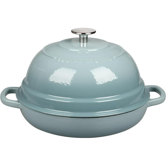 6 Quart Enameled Cast Iron Dutch Oven with Lid – Dual Handles, Safe up ...