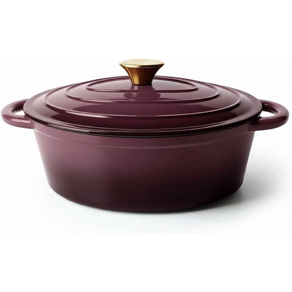 6 Quart Enameled Cast Iron Dutch Oven with Lid, Non-Stick, Oven Safe to ...